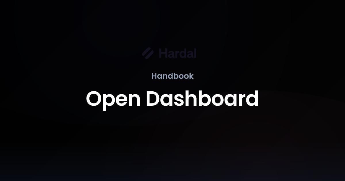 Open Dashboard | Handbook