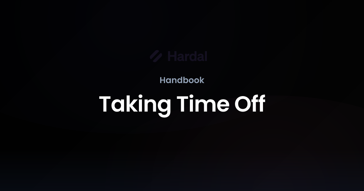 Taking Time Off | Handbook